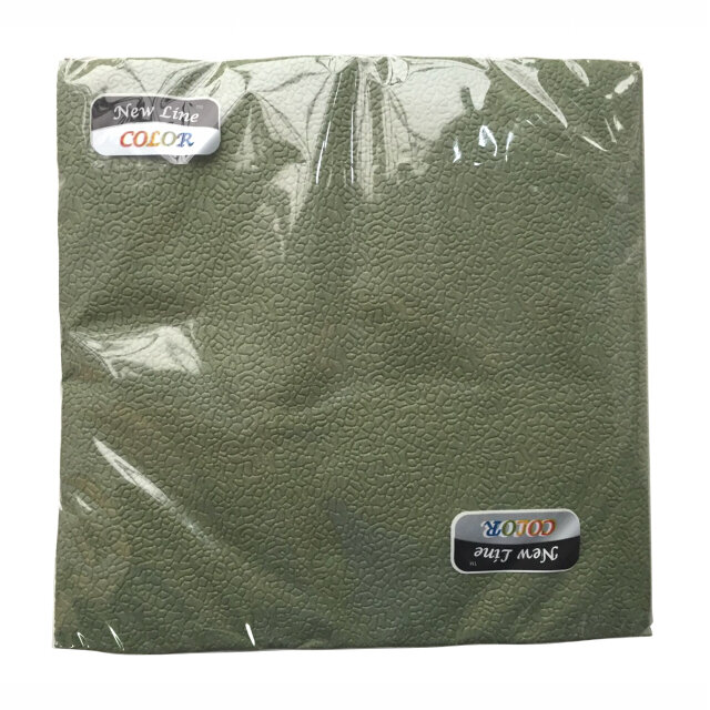 NEW LINE Color Зеленые 2-слойные салфетки 33х33см, 20 шт - практичные и гигиеничные