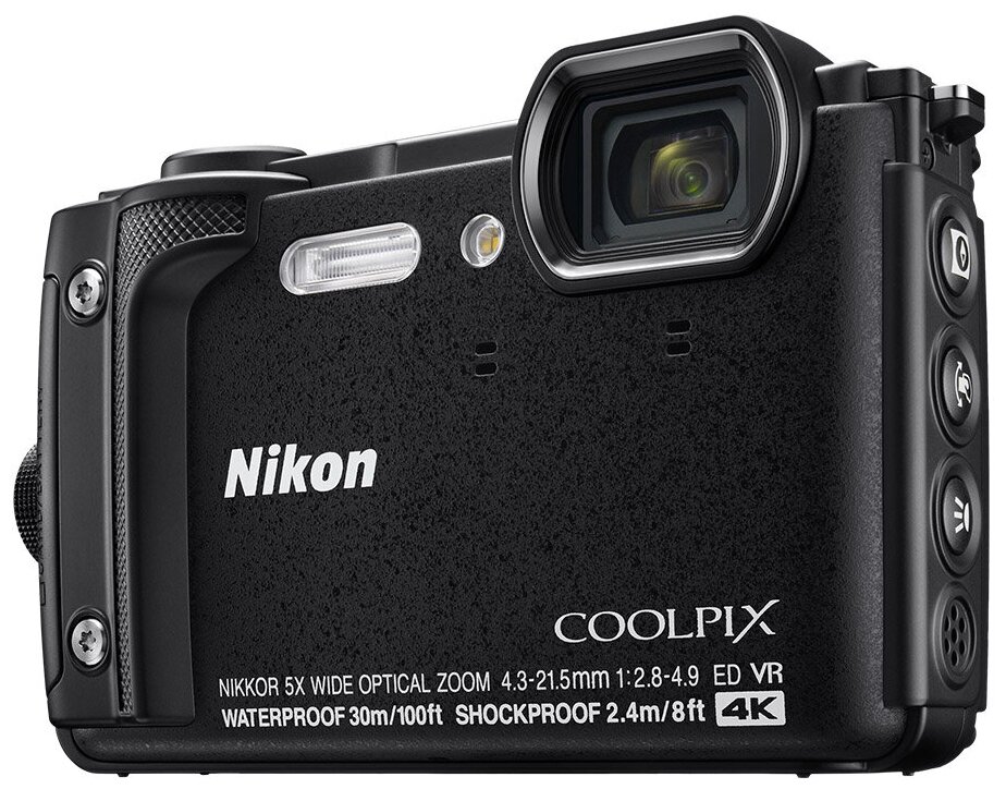 Фотоаппарат Nikon CoolPix W300 черный 16Mp 5x 3" 4K 99Mb SDXC WiFi GPS EN-EL12