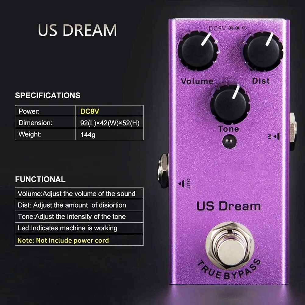 Электрическая гитарная педаль US Dream Vintage Overdrive US Dream
