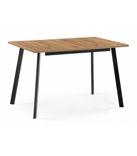Стол раскладной Slit лофт 120 25 мм дуб вотан / черный матовый 9489606