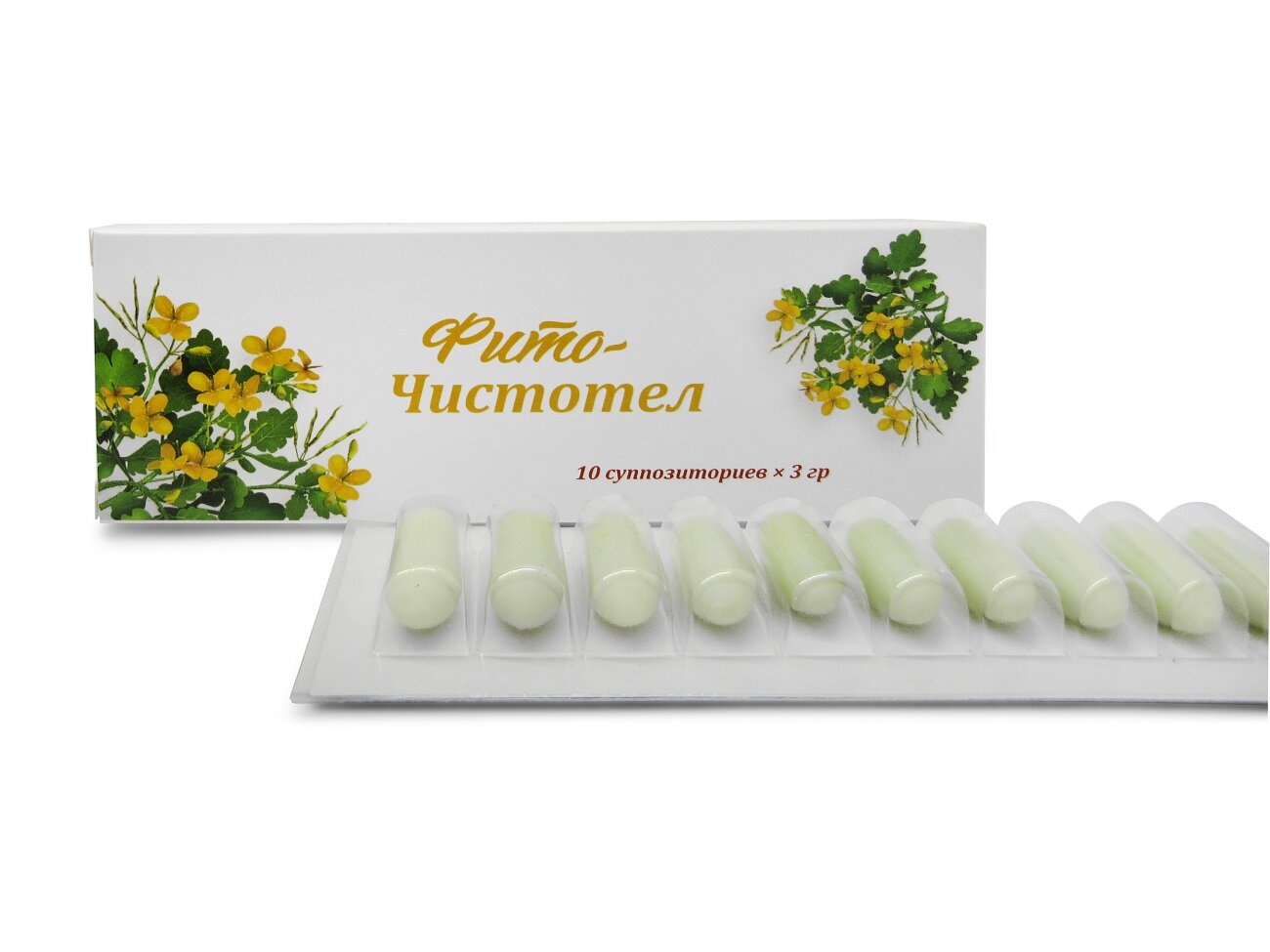 Свечи с Чистотелом от Доктора Дубчака 10 шт x 3.5 гр Гинекологические