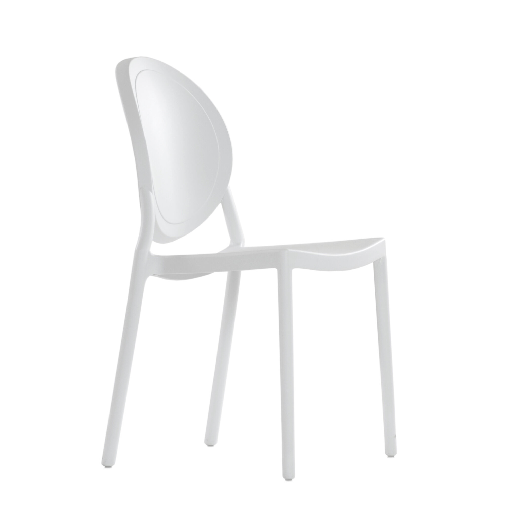 Стул N-217 Louis Barneo белый, пластик, твердое сиденье, без подлокотников