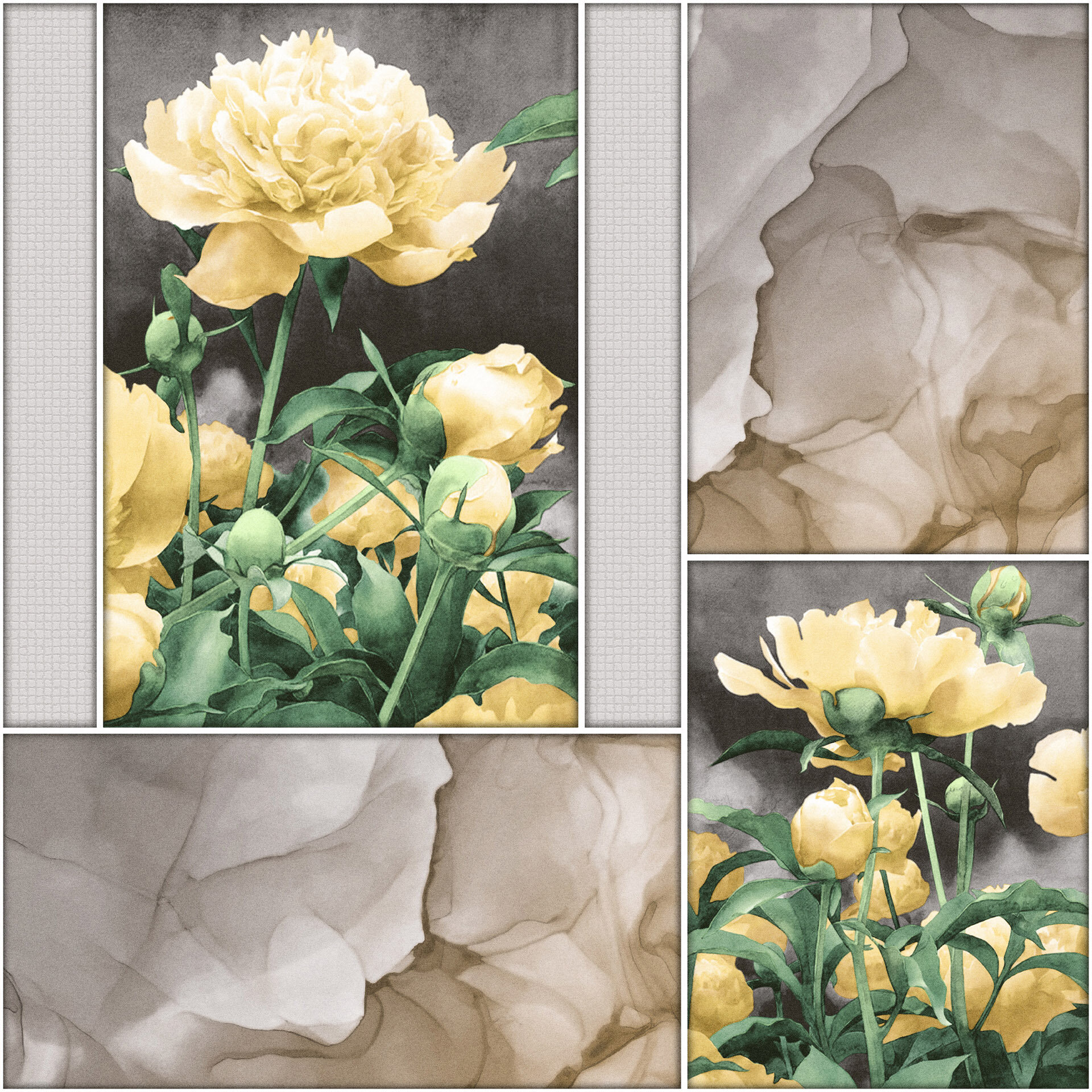 Обои бумажные, моющиеся, полуметровые, 0,53*10м, Грейс 7