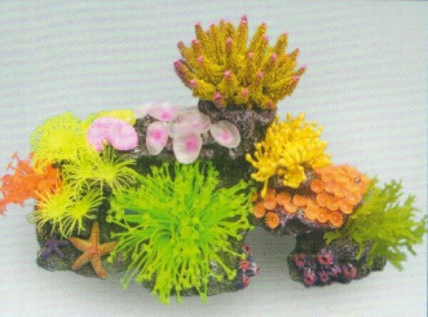 Композиция кораллов vitality, для аквариума, пластик, силикон, 40x20x20 см