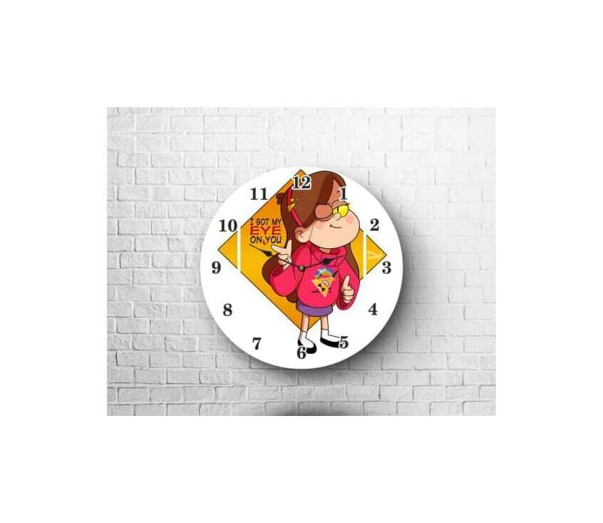 Часы настенные Mewni-Shop круглой формы, диаметр 20 см, с принтом "Гравити Фолз" - 0021