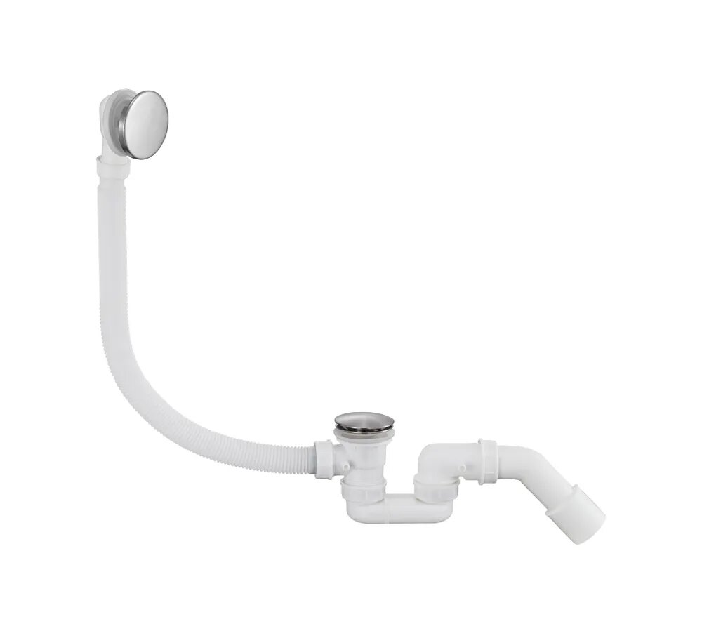 Слив-перелив автоматический для ванны и душа Grocenberg (латунь, никель)