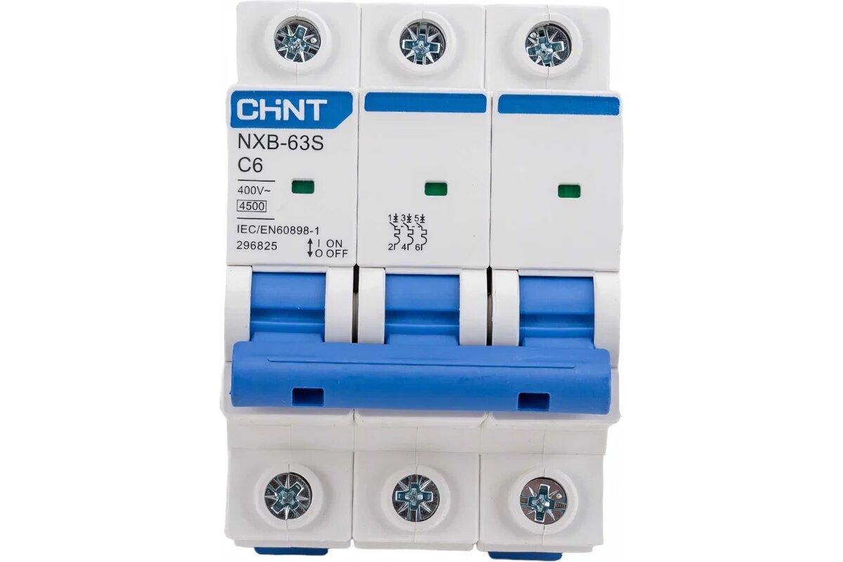 CHINT NXB-63S 3P 6A 4.5kA Автоматический выключатель характеристики C/R модульный