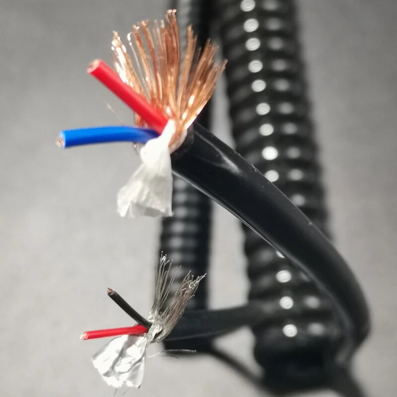 Экранированный телескопический кабель 26AWG 0,15мм2 20AWG 0,5мм2 2C 26AWG 0.15mm2, Stretch 2Meters