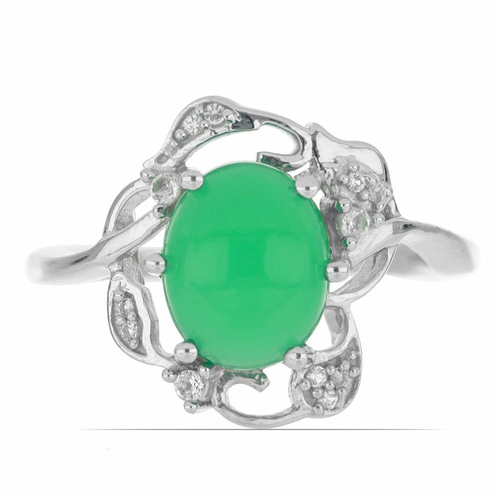 Кольцо, серебро, 925 проба, родирование, агат, топаз