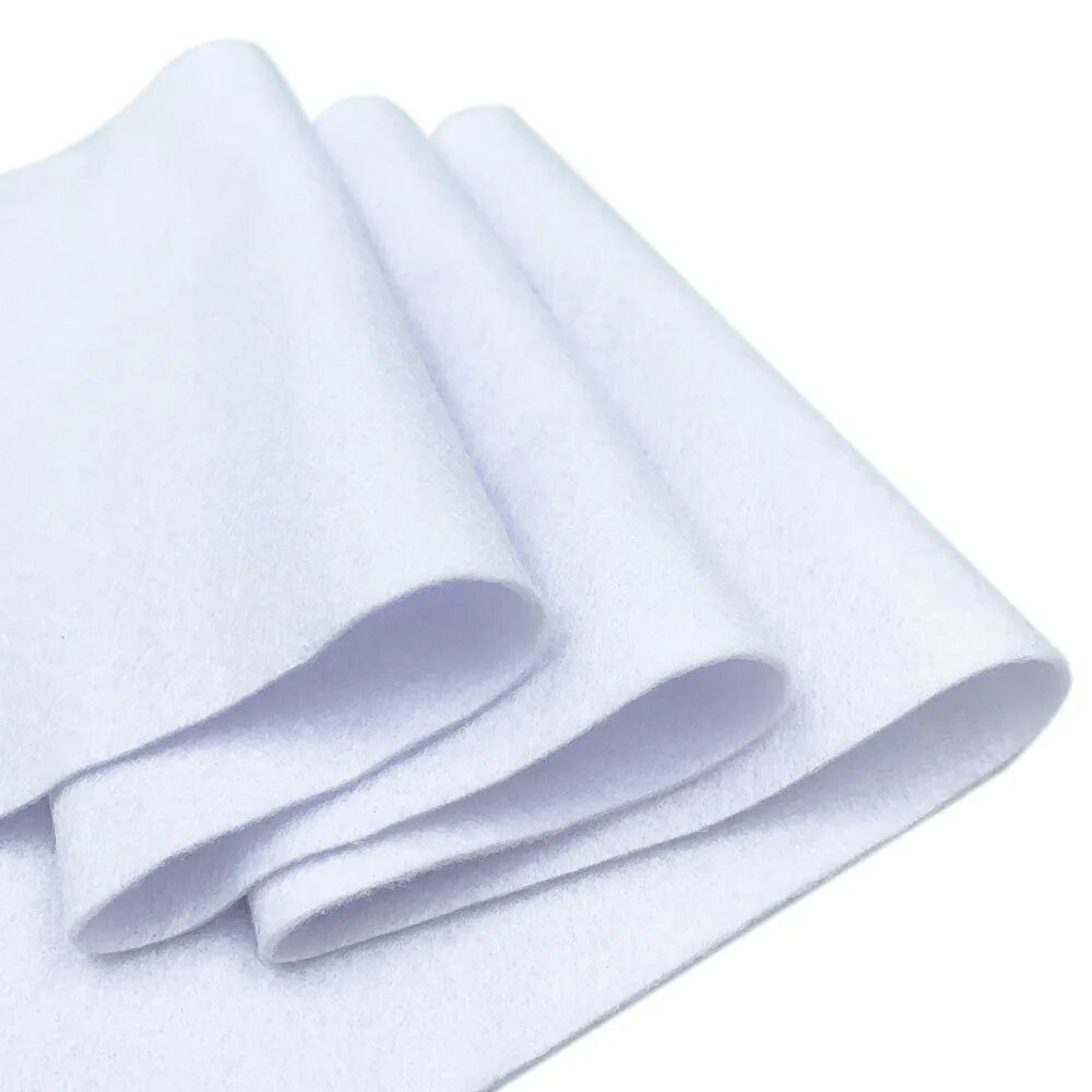 Мягкая фетровая ткань 90 см Белый, 20x90cm Roll, белый