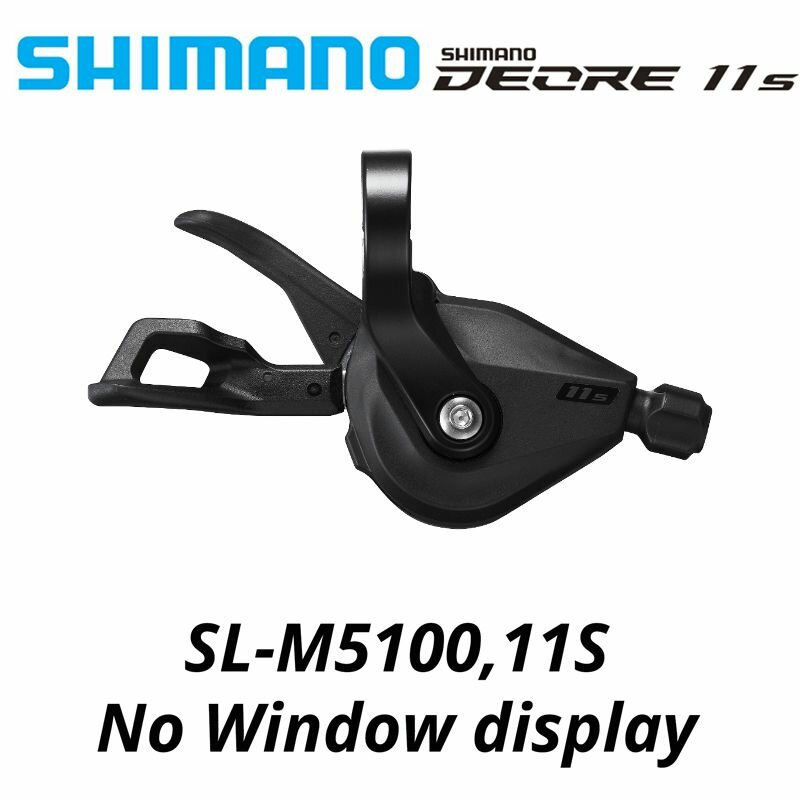 Манетка Shimano Deore, M5100-R, правая, 11 скоростей, на хомут, Без индикатором