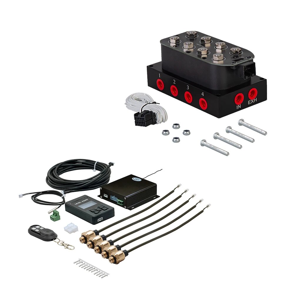 Система управления пневматической подвеской с датчиком давления, поддержкой Bluetooth, дистанционным управлением и управлением с помощью приложения RED