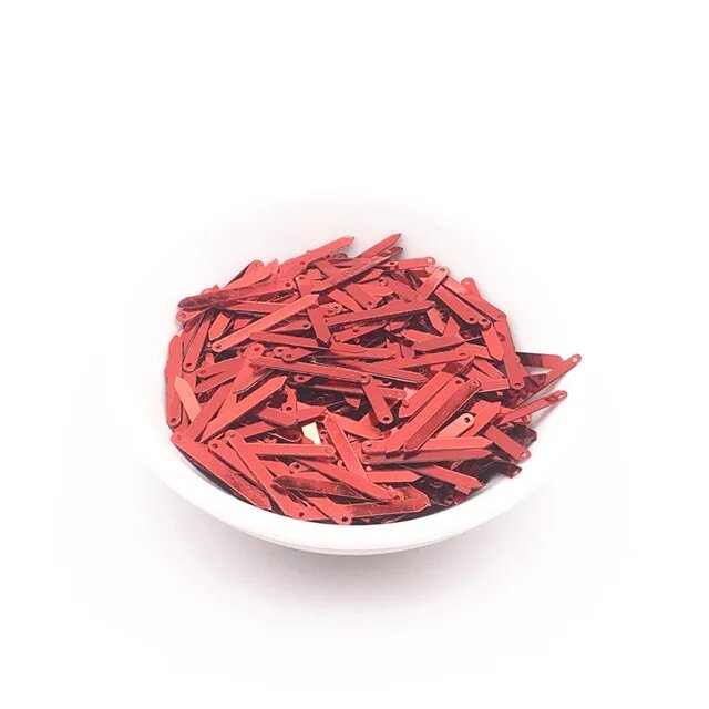 Lucky sewing Прямоугольные блестки 3*20 мм серого и лилового цвета Красный, Red