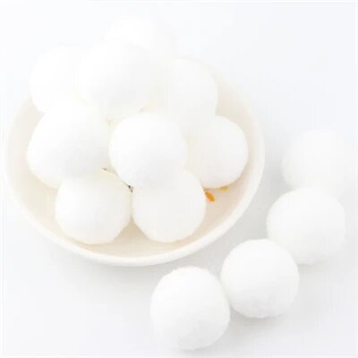 Пушистые помпоны для рукоделия 8-30 мм Белый, 16 white, 8mm 10g 250pcs