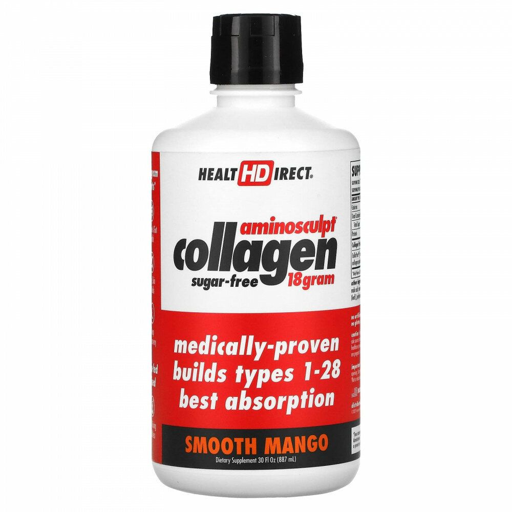Health Direct, AminoSculpt® Collagen, коллаген с ароматом манго, 887 мл (30 жидк. унций)