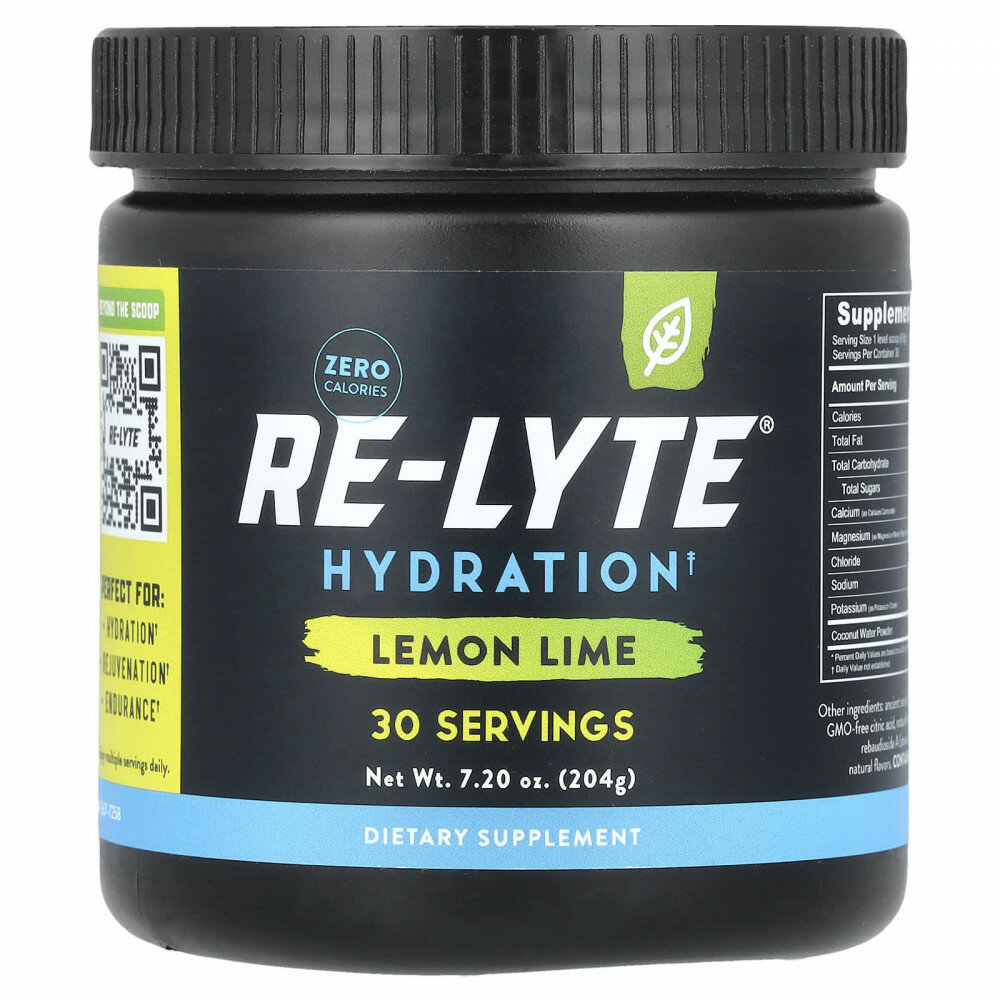 Redmond, Re-Lyte® Hydration, лимон и лайм, 204 г (7,20 унции)