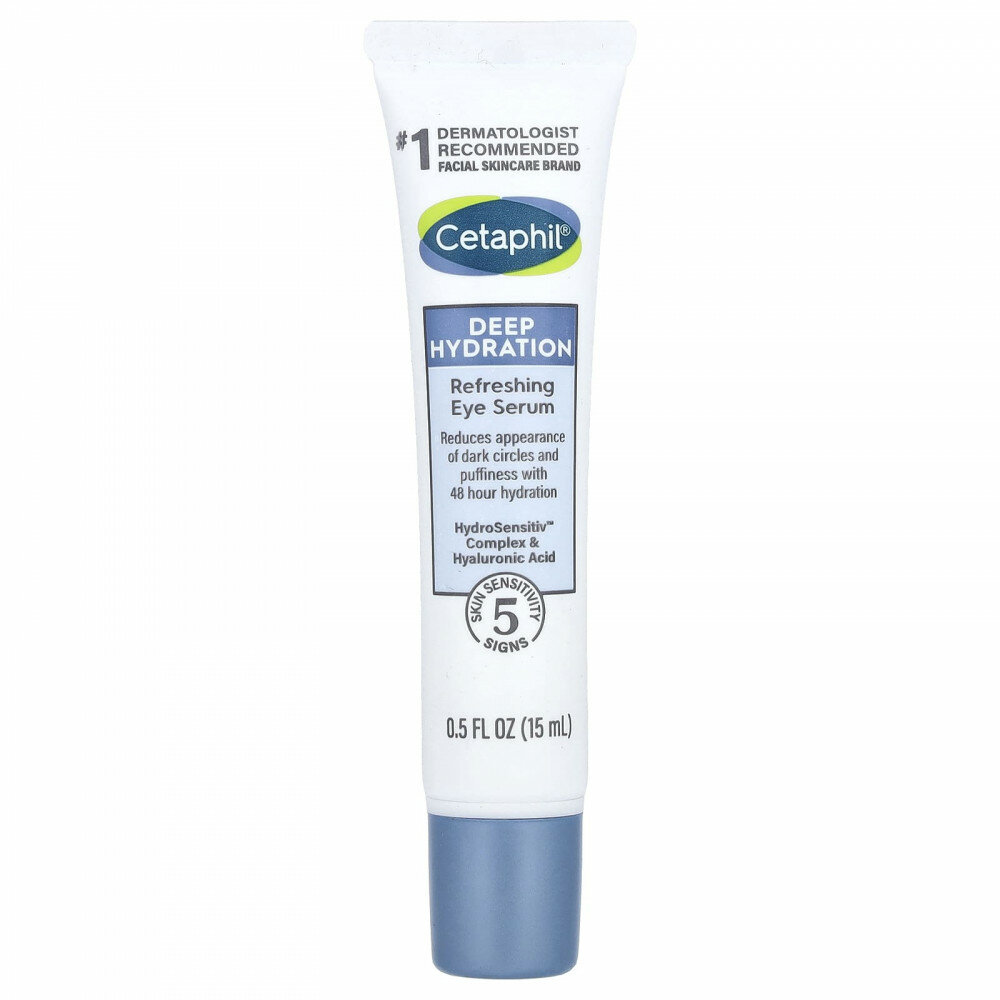 Cetaphil, Deep Hydration, освежающая сыворотка для кожи вокруг глаз, 15 мл (0,5 жидк. унц.)