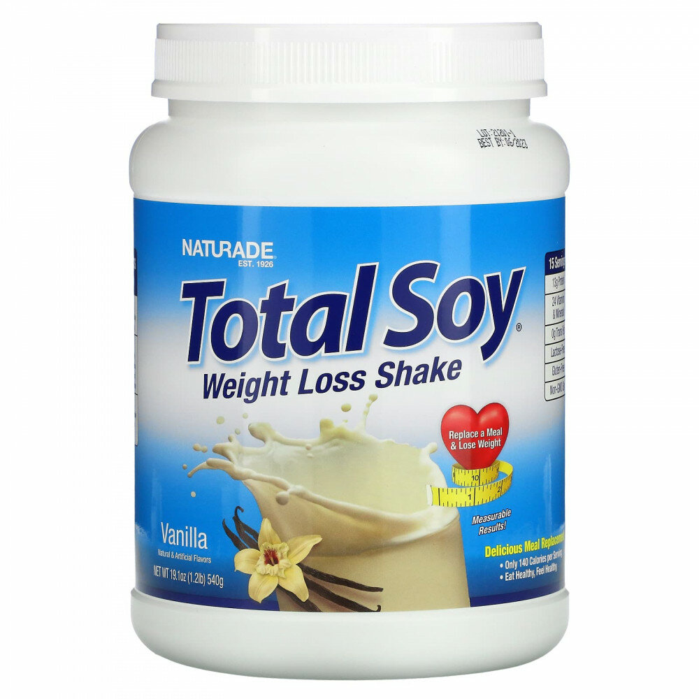 Naturade, Total Soy, коктейль для похудения, ваниль, 540 г (1,2 фунта)