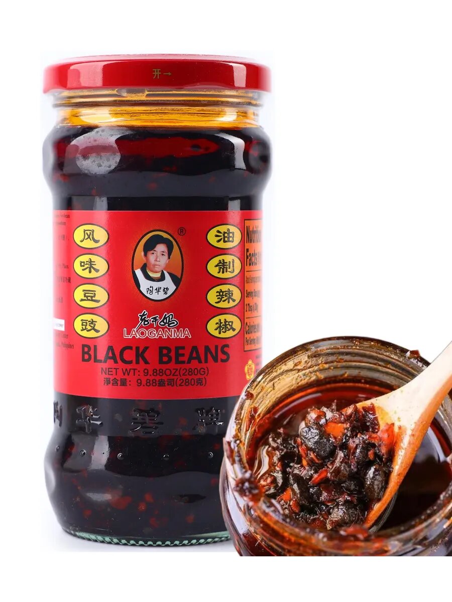 Острый соус чили с черными соевыми бобами 280 г