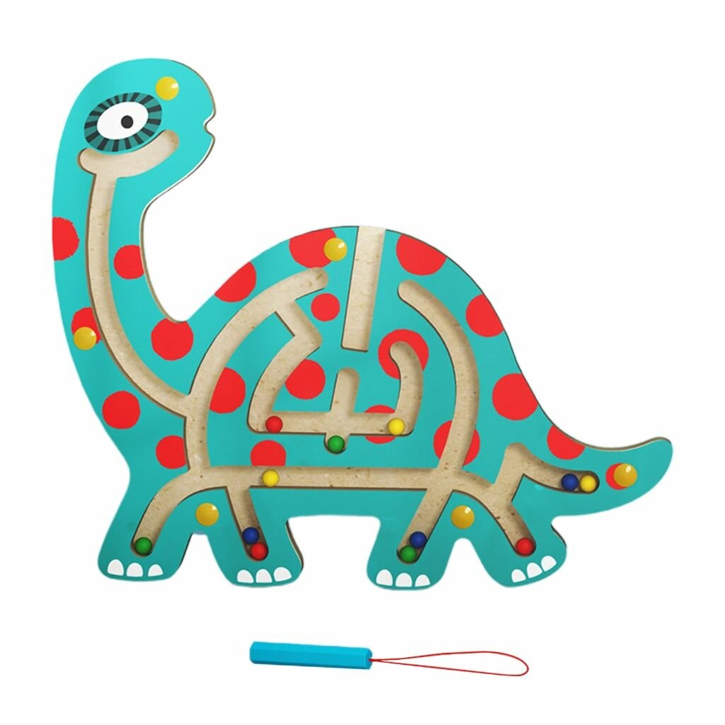 Портативный магнитный лабиринт с животными-головоломками для детей, развивающая игрушка раннего обучения, мультяшные ходячие бусины,