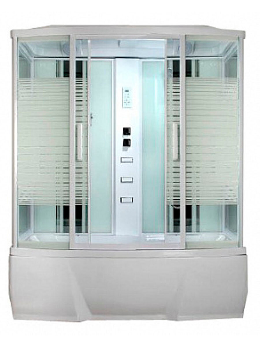 Душевая кабина Loranto CS 77-4 150x85x215, белая дверь раздвижная, (CS00054497)