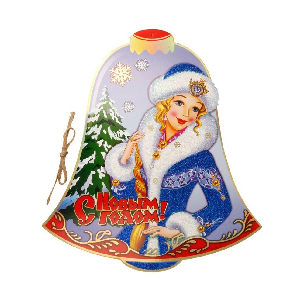 Подвеска декоративная ArteNuevo новогодняя, "Снегурочка", 37х33,5 см (RX-SD-K27)