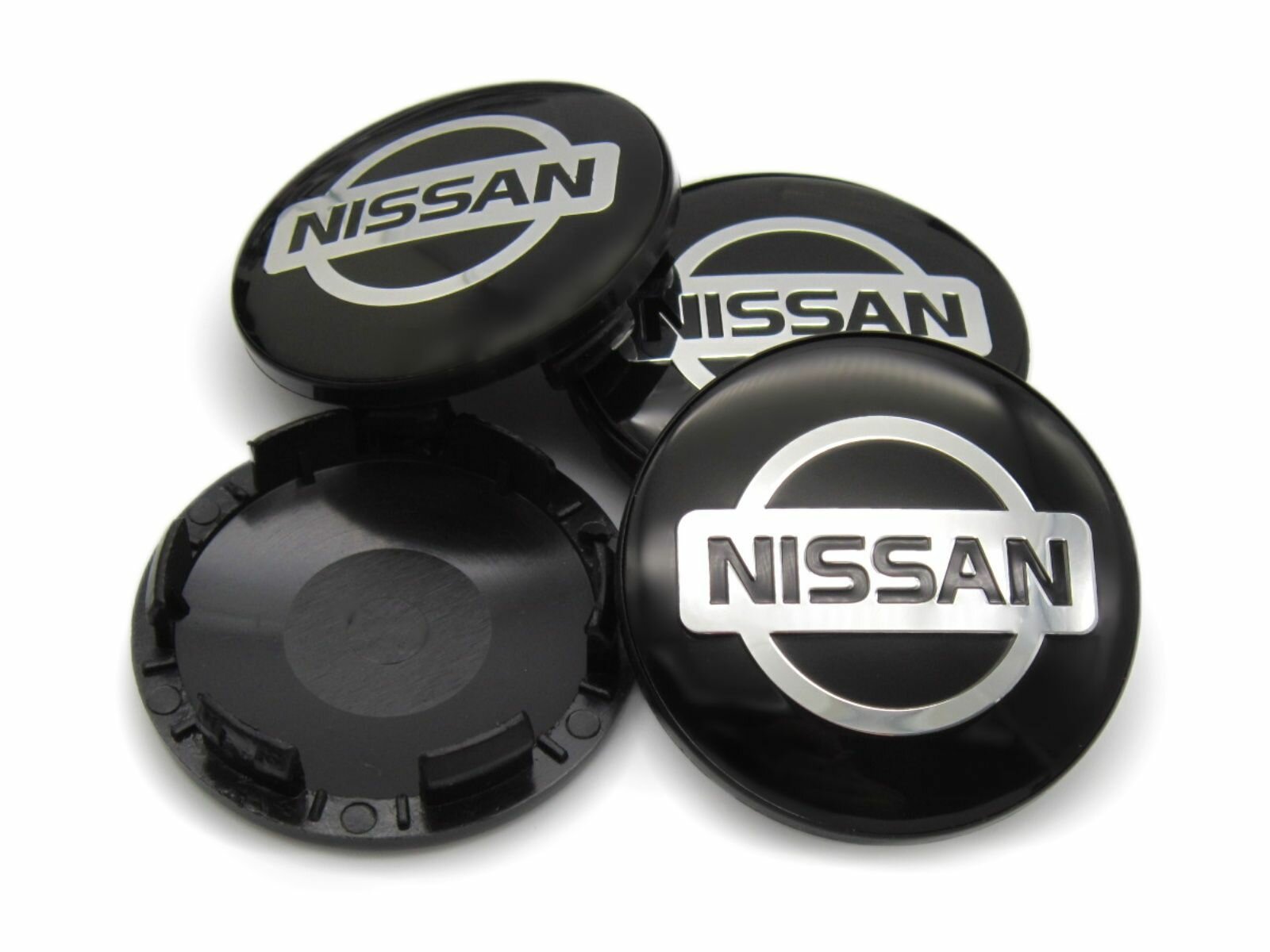 Колпачки, заглушки на литые диски КиК Nissan модель 2 62/55/10 мм, комплект 4 шт.