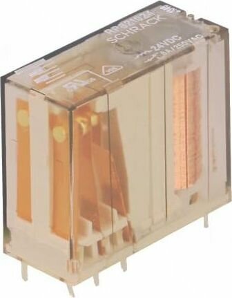 Реле TE Connectivity RP821024 электромагнитное DPDT Uобмотки 24ВDC 8A/250ВAC 8A/24ВDC 1 шт