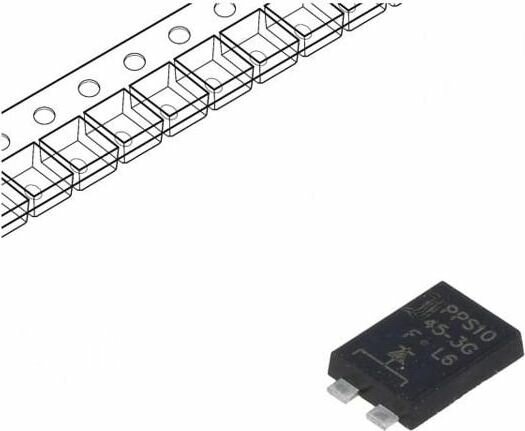 Диод DIOTEC PPS1045-3G выпрямительный Шоттки SMD 45В 10А PowerSMD бобина лента 1 шт