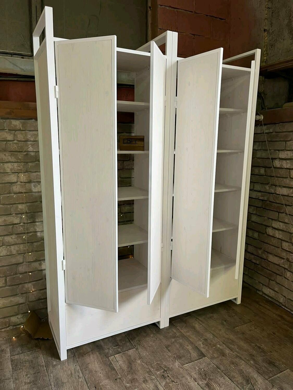 Шкаф/стеллаж "EasyLOFT" в стиле лофт, для дома и офиса, 160х40х210 см.