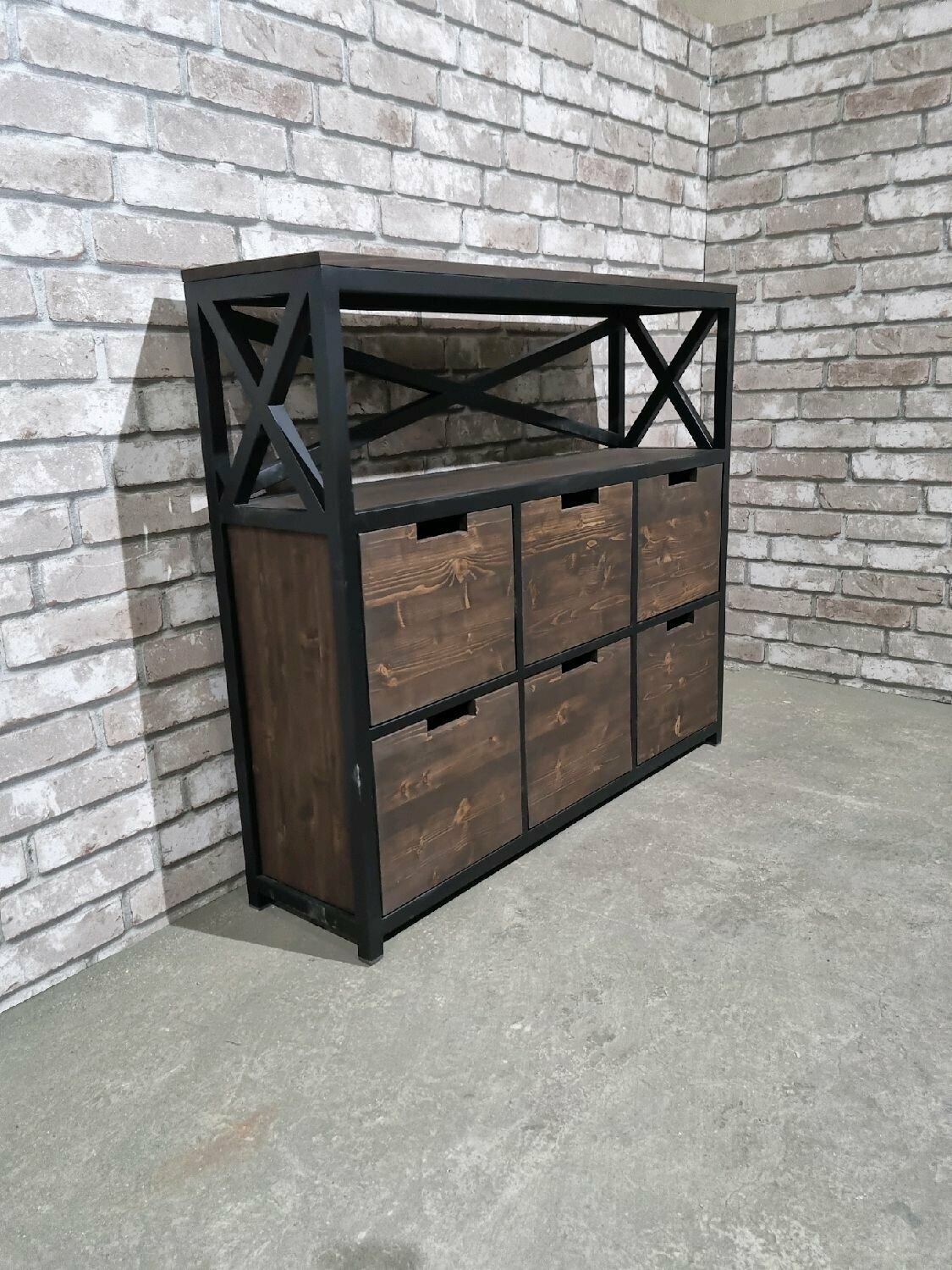 Комод "EasyLOFT" в стиле лофт, модель "Kone", для дома и дачи, в прихожую, 120х30х100 см.