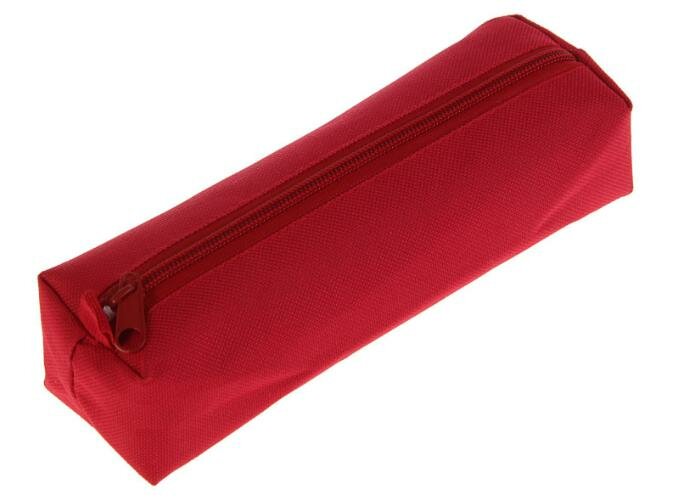 Пенал- тубус школьный Проф-пресс мягкий на молнии, 210х45х55 мм, красный (ПМ-3742)