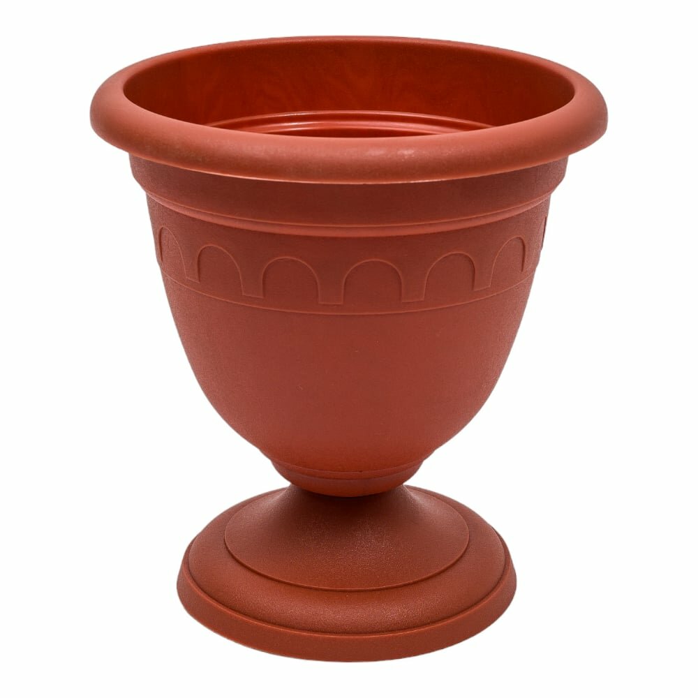 Высокий вазон Martika Колывань 0.8 л, диаметр 14 см, терракотовый С132Т