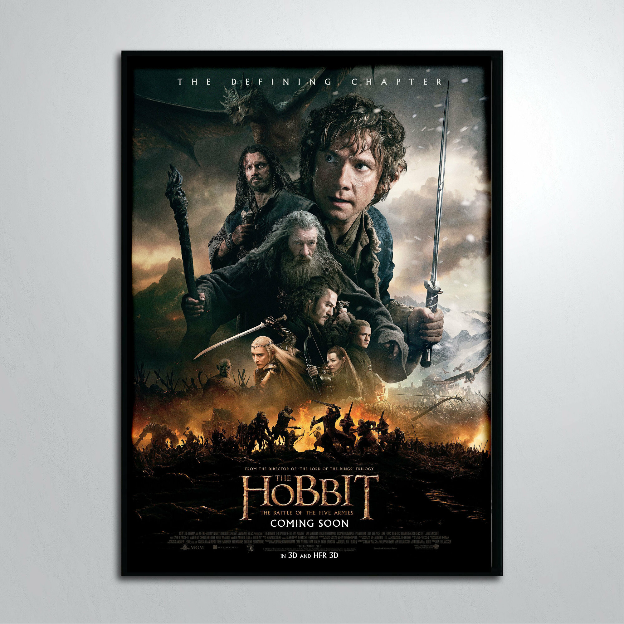 Постер без рамы/ Хоббит Битва пяти воинств Оригинал 30х40 см