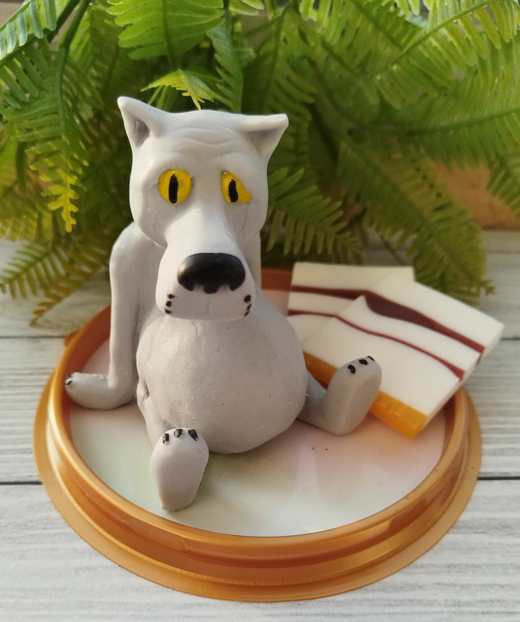 Мыло "Сытый волк" в купольной упаковке сувенирное ароматное ручной работы