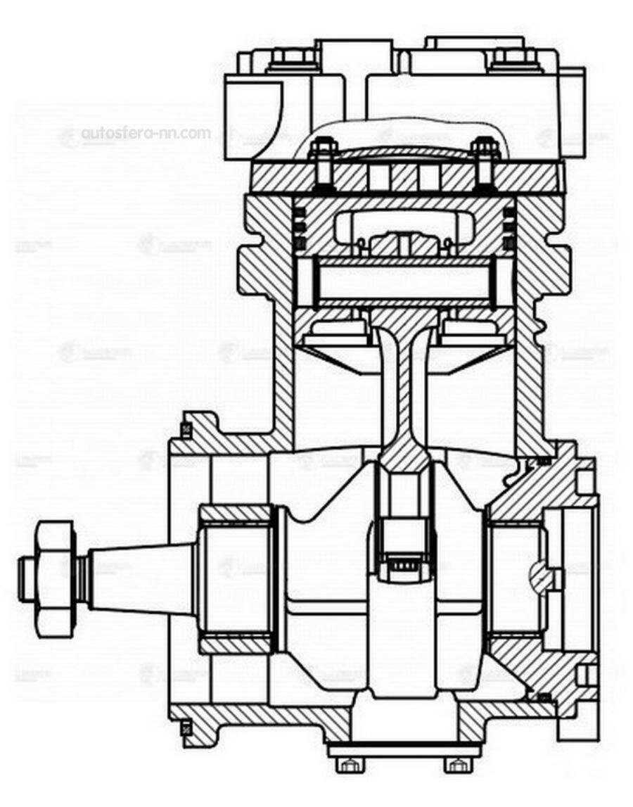 LUZAR LAC0704 Компрессор КАМАЗ-4308,65115, ПАЗ дв. Камминз ISBe (1 цил) (LUZAR)