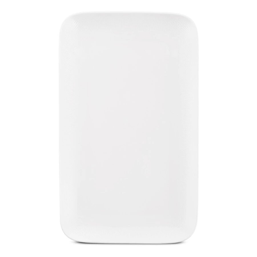 Блюдо прямоугольное Decor de table Плиссе 35,8х21,4 см, фарфор костяной, п/к