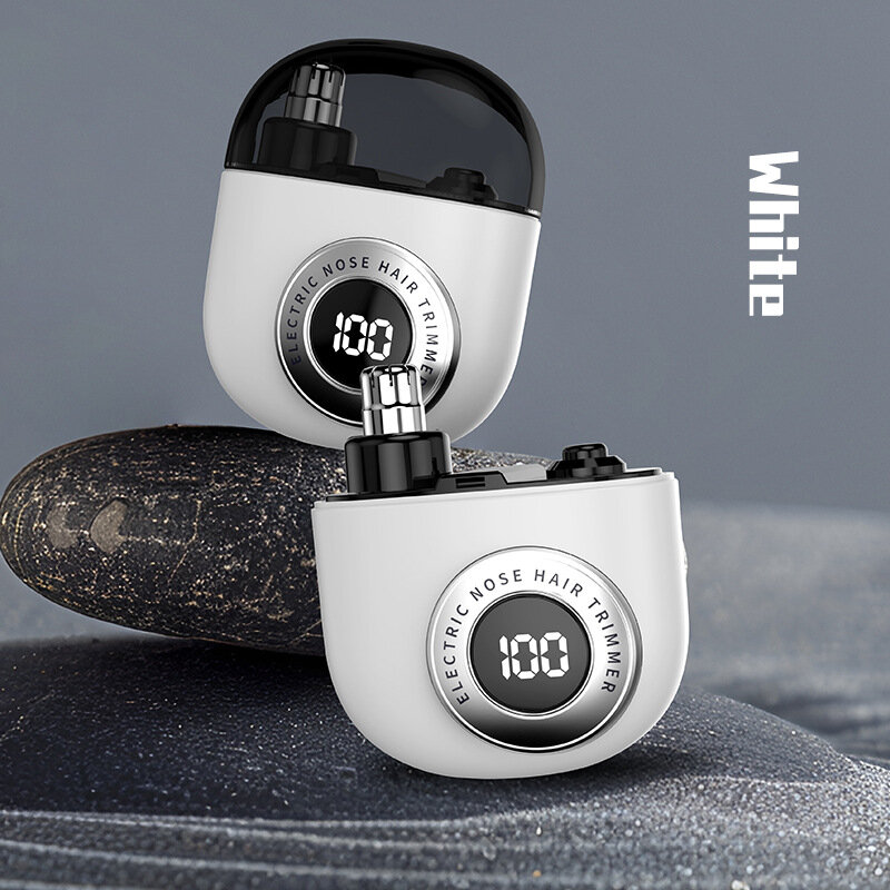 Прямые поставки с завода Новые мужские ножницы для волос в носу Мини-электрический триммер для волос в носу с цифровым дисплеем Портативный триммер для волос в носу
