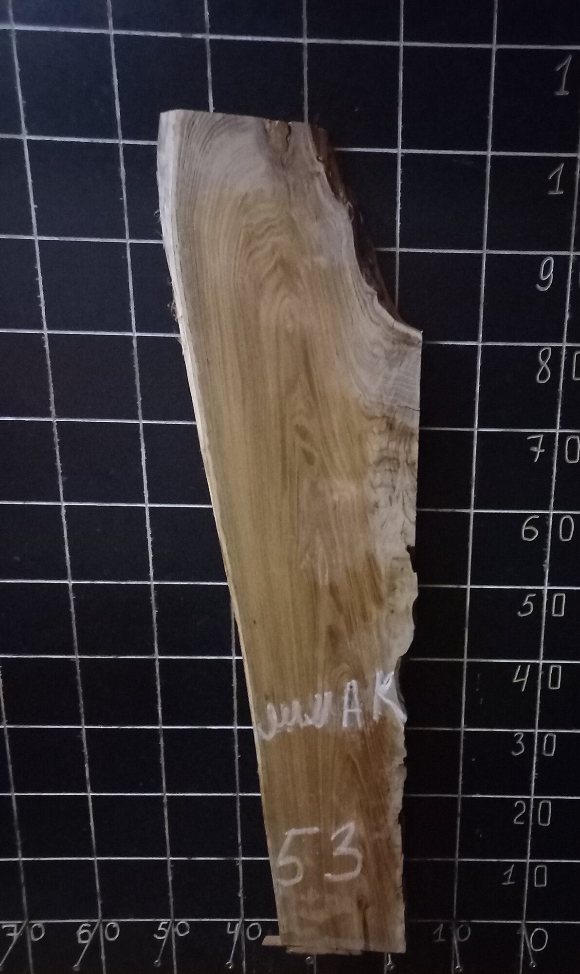 Слэб акация белая ДОКЛЕС №53 2x23x100см, необрезной, антисептическая обработка