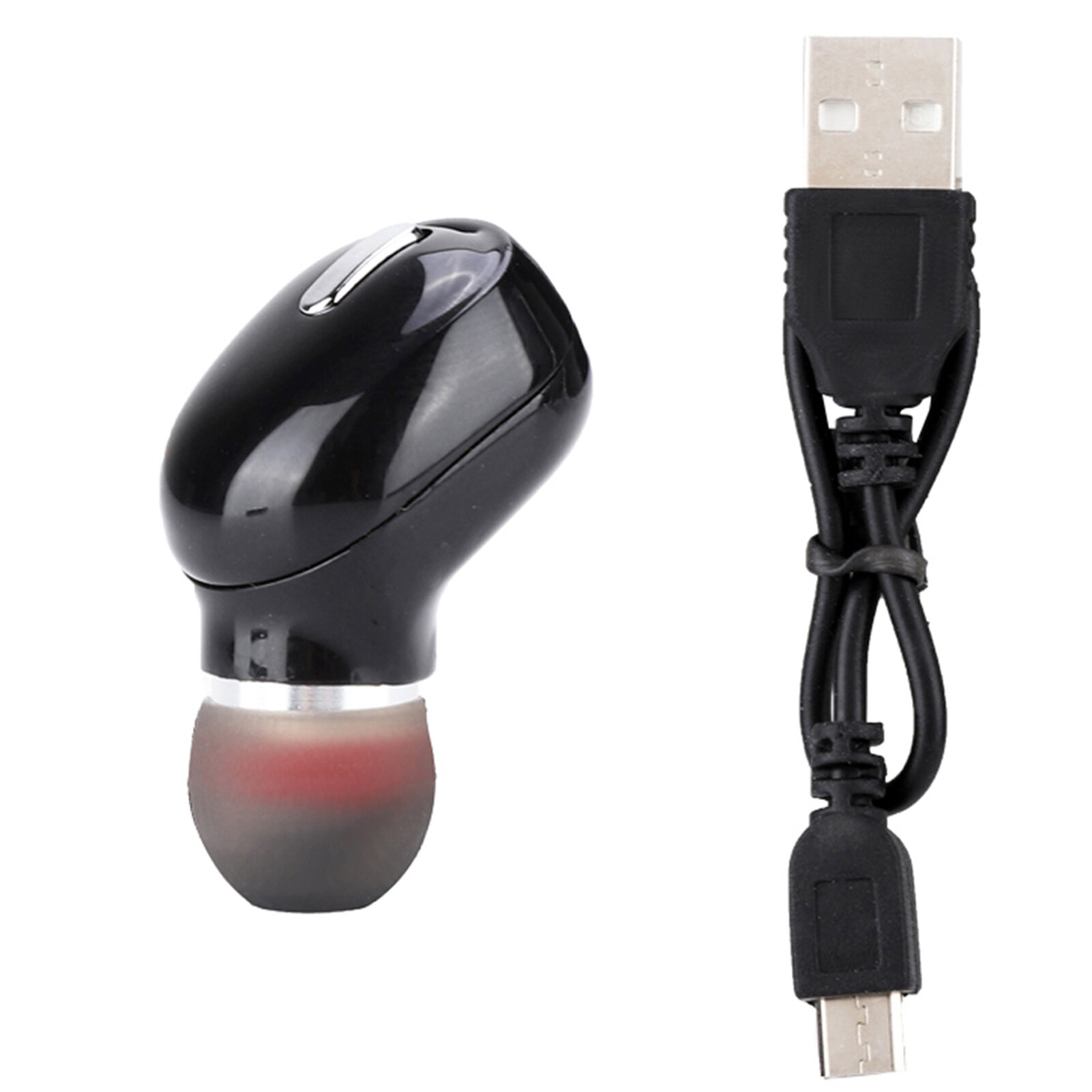 Мини -спортивная беспроводная гарнитура Bluetooth Универсальные наушники наушники наушники (черные)