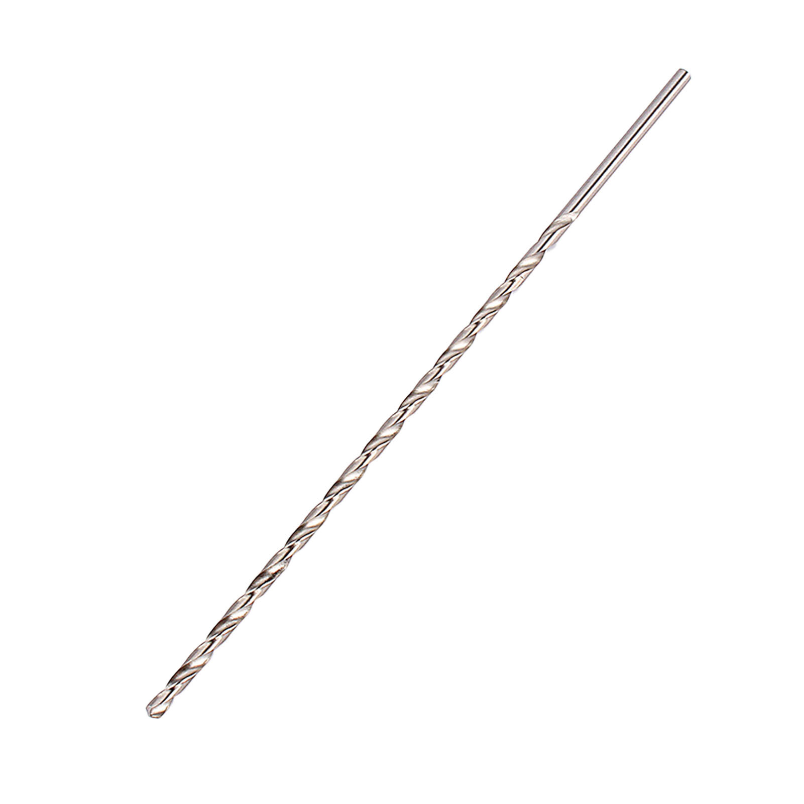 Сверло из быстрорежущей стали 4,5 мм, удлиненное, 200 мм, с прямым хвостовиком, шнековое.