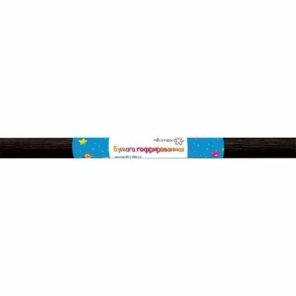 Бумага гофрированная Attomex 50х250 см, черная, 32 г/м2, рулон (8040735)