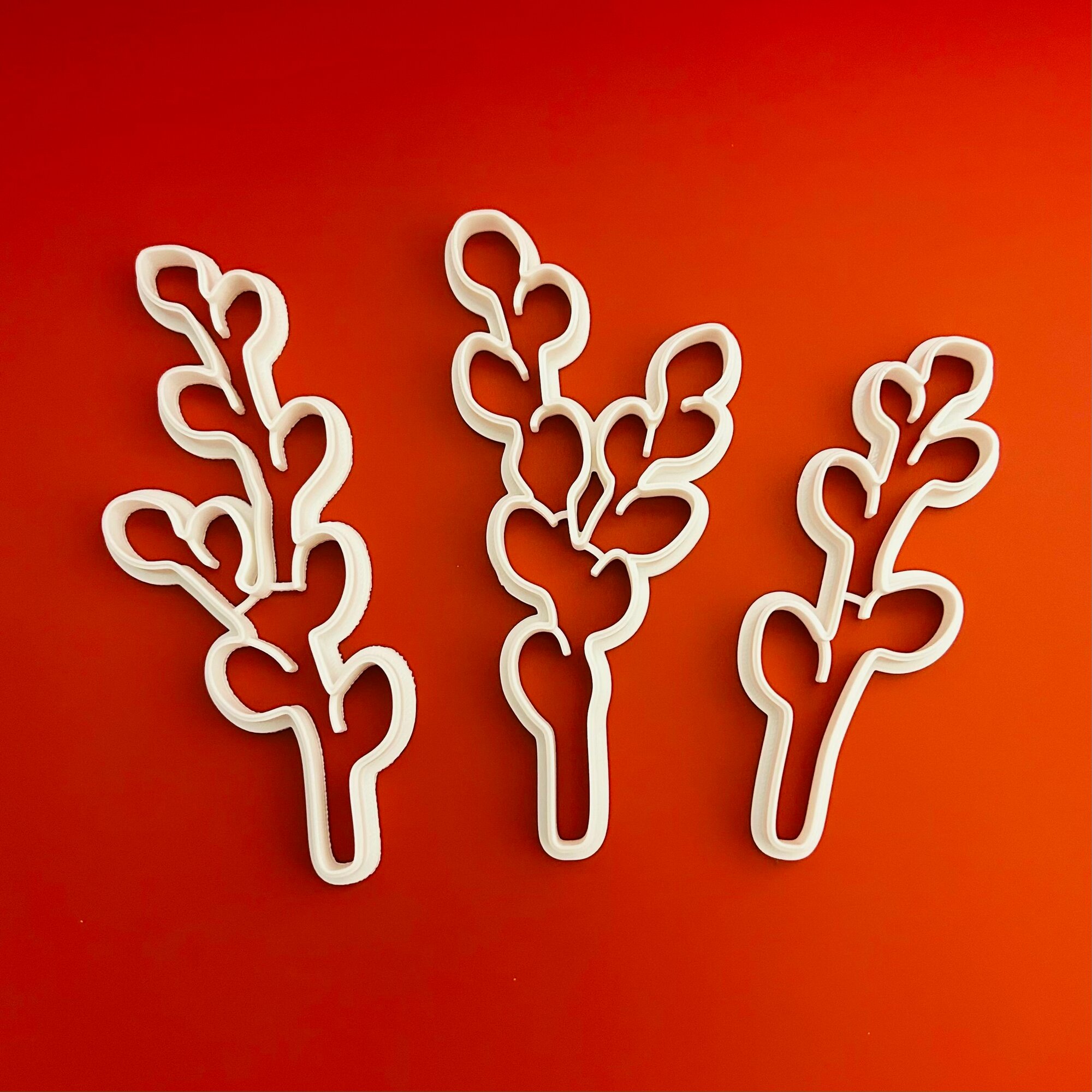 Форма для вырубки теста "пасхальная верба", 3 шт