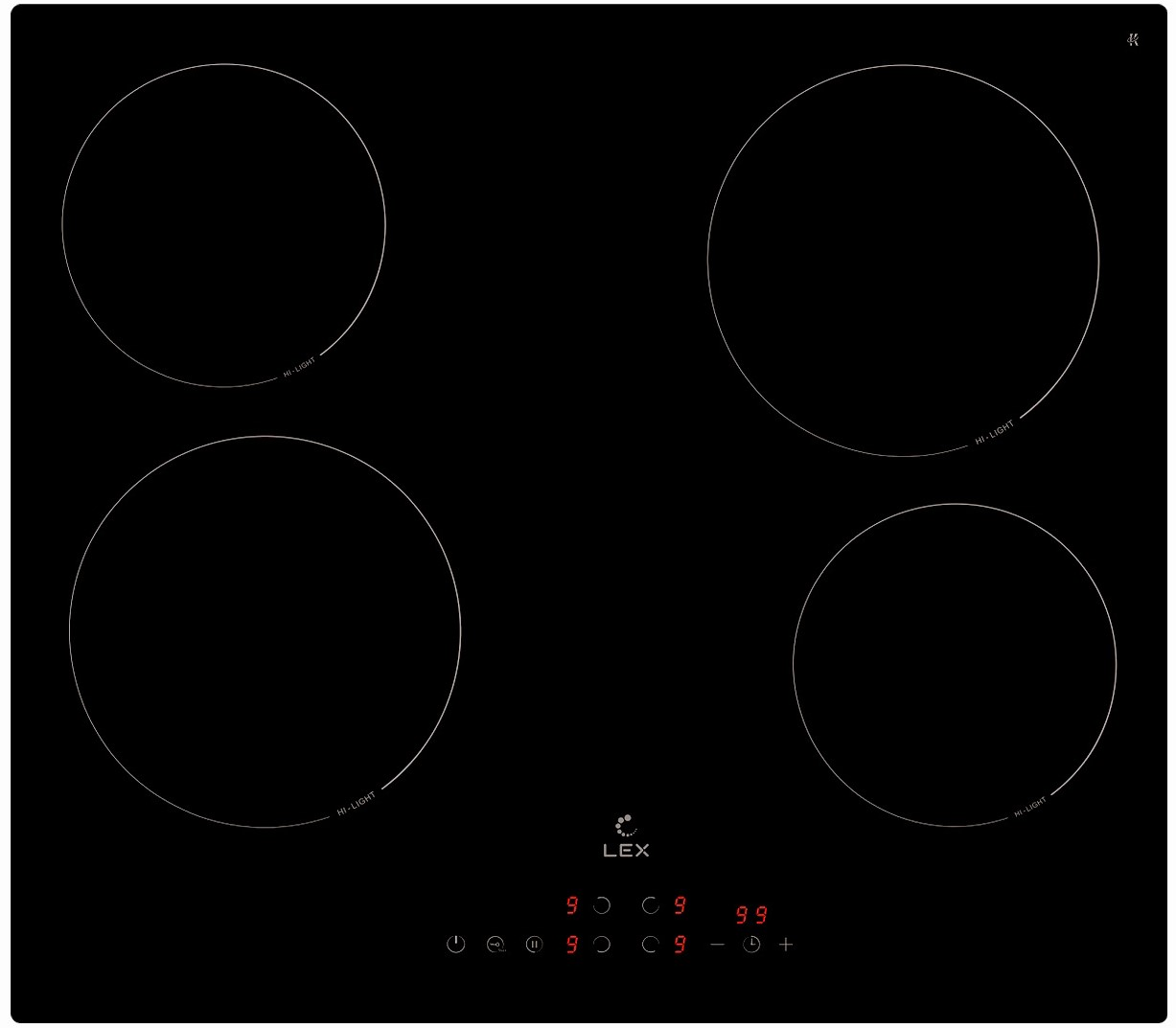 Электрическая варочная панель Lex EVH 6040 BL