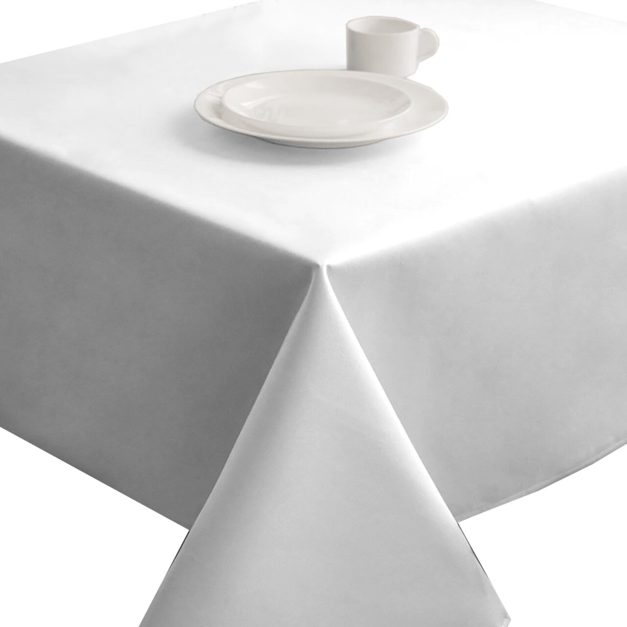 GRAND STYLE скатерть 180х140 см белая 100% п/э с тефлоновым покрытием устойчивая к пятнам