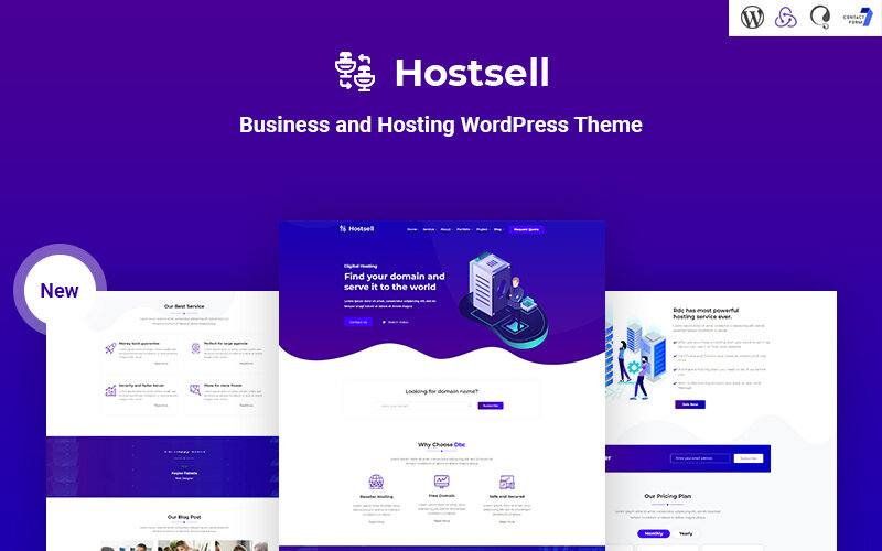 Подарочный сертификат на Шаблон для сайта Вордпресс с демоконтентом Hostsell - Business and Hosting Responsive WordPress Theme
