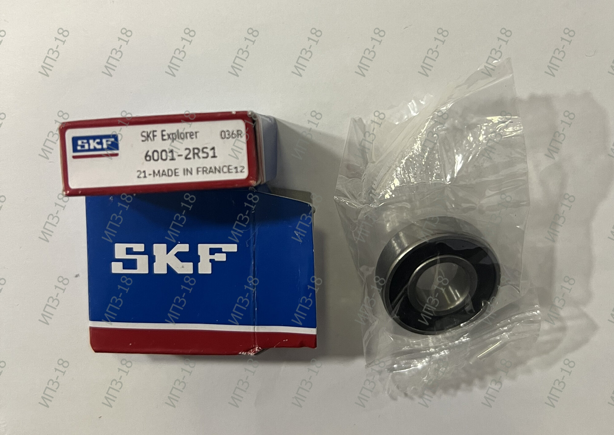 Подшипник SKF 6001 2RS 180101, для мотоциклов, шариковый, серый металлик