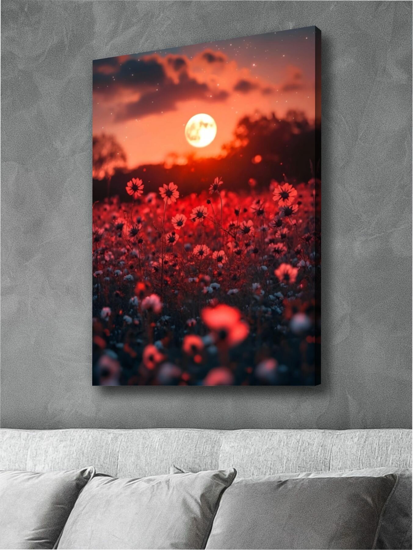 Картина Алое ослепление на стену 50x70см 1шт.