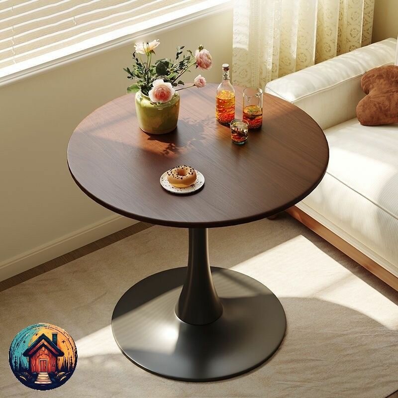 Барный стол, квадратный, ДВП, металлический каркас, коричневый/чёрный, 80х80 см