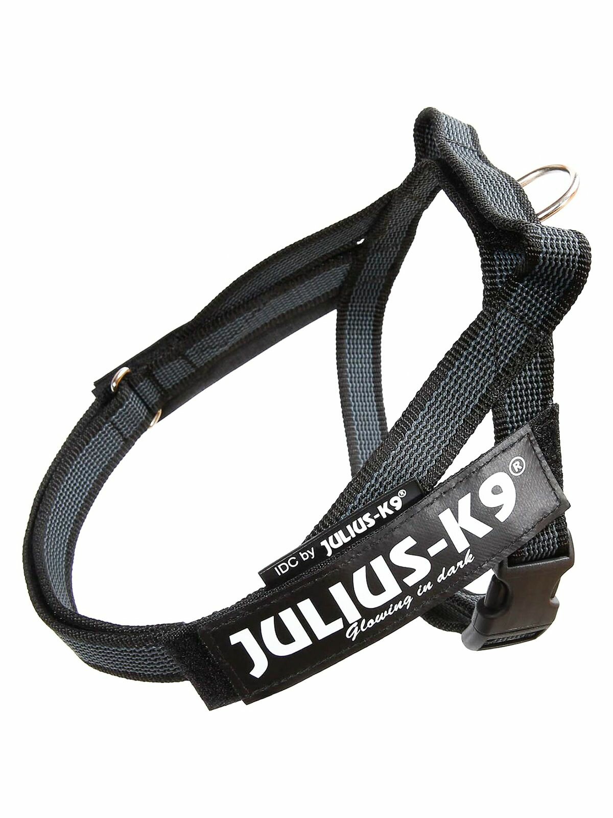 Шлейка для собак Ремни Color & Gray IDC® Mini-Mini (40-49см / 4-7кг), черный JULIUS-K9 VLT-659684